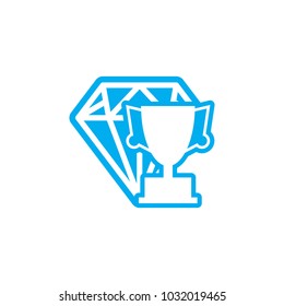 Trophy Diamond Logo Icon Design Stock Vector (Royalty Free) 1032019465 ...