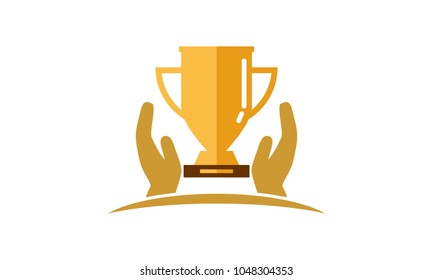 Trophy Gold Winner Logo Stock Vector (Royalty Free) 1048304353 ...