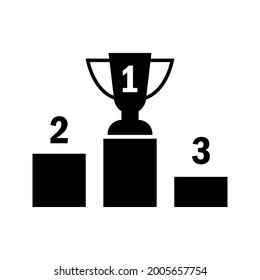 Trophy Icon Victory Stage Stock Vector (Royalty Free) 2005657754 ...