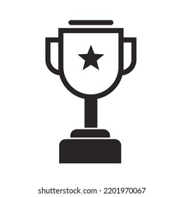 Trophy Icon White Background Illustration Stock Vector (Royalty Free ...