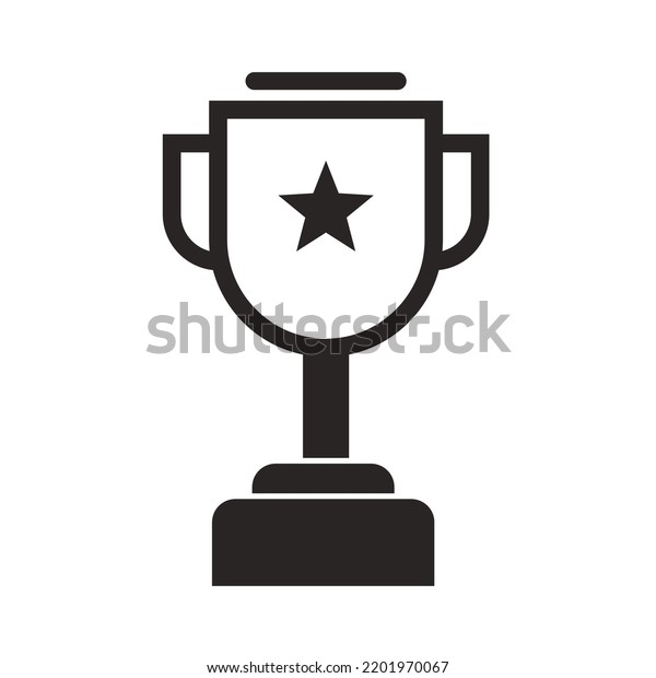 Trophy Icon White Background Illustration Stock Vector (Royalty Free ...