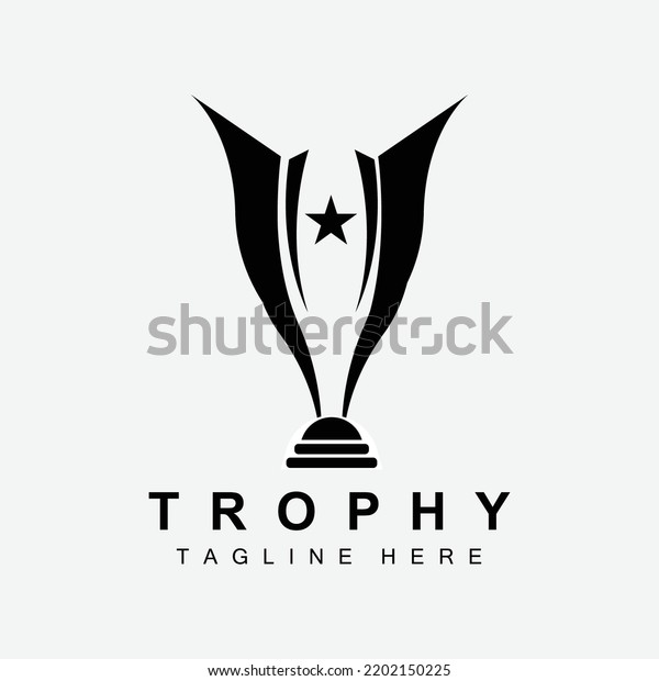 Trophy Logo Design Award Winner Championship Stock Vector (Royalty Free ...