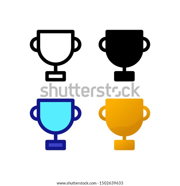 Trophy Logo Icon Design Four Style Stock Vector (Royalty Free ...