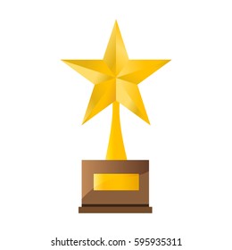 Trophy Star Winner Award Vector Illustration Stock Vector (Royalty Free ...