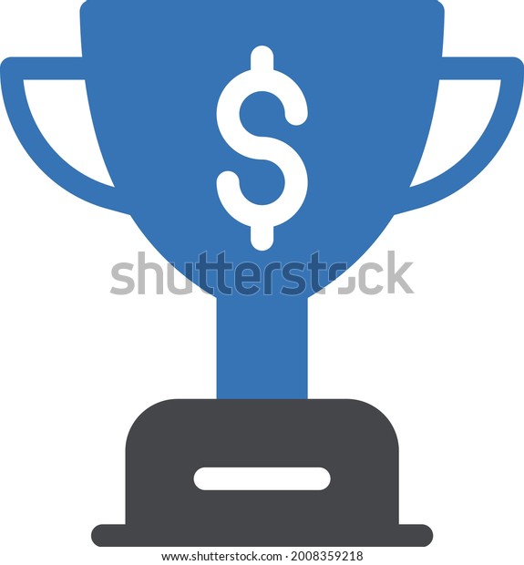 Trophy White Background Trophy Symbol Banking Stock Vector (Royalty ...
