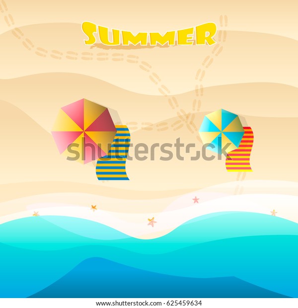 Tropical Beach Poster Stock Vector (Royalty Free) 625459634 | Shutterstock