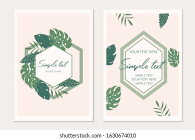 Tropical Card Template Tropical Background: vector de stock (libre de ...