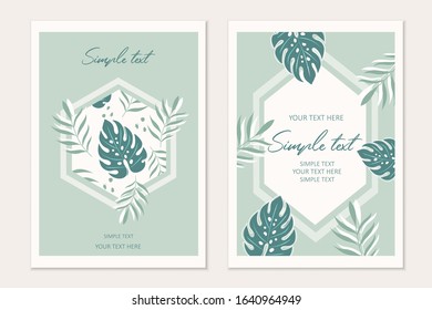 Tropical Card Template Invitation Card Template Stock Vector (Royalty ...