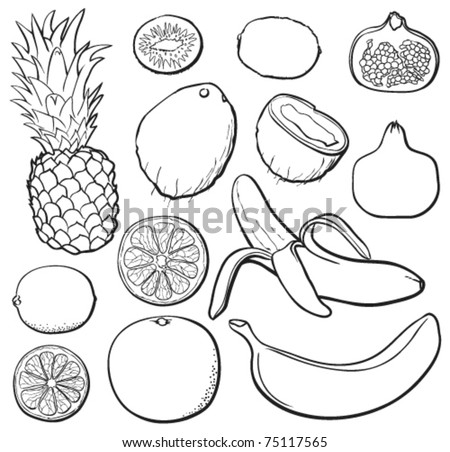 Fruits Clipart Black And White | Free download on ClipArtMag