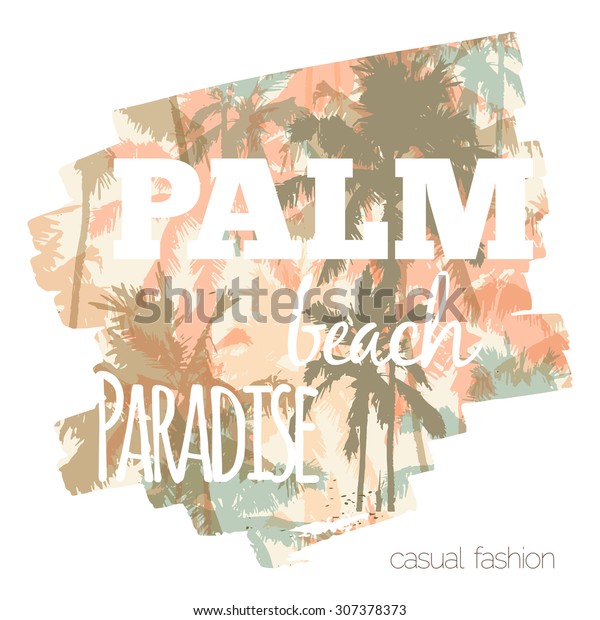 Tropical Graphic Slogan Vector Stock Vector (Royalty Free) 307378373 ...