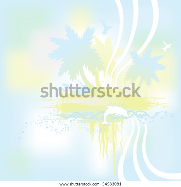 Tropical Island Banner Stock Vector (Royalty Free) 54583081 | Shutterstock