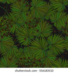 Tropical Island Seamless Pattern Palm Leaves Stock Vector (Royalty Free ...