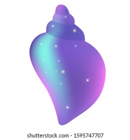 Tropical Ocean Purple Gradient Conch Cartoon: เวกเตอร์สต็อก (ปลอดค่า ...