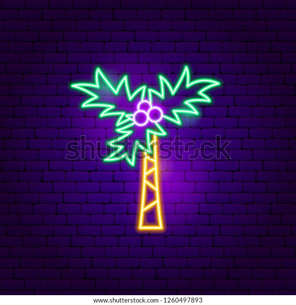 Tropical Palm Neon Sign Vector Illustration Stock Vector (Royalty Free ...