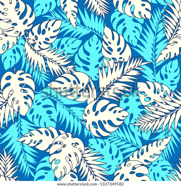Tropical Plant Illustration Pattern Stock Vector (Royalty Free ...