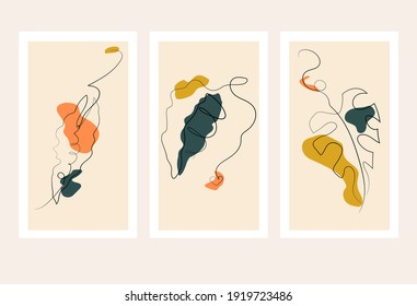 Tropical Poster One Line Simple Line Stock Vector (Royalty Free ...