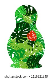 Tropical Russian Doll Stock Vector (Royalty Free) 1218621655 | Shutterstock