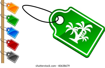 Tropical Tag Set Vector Illustration Stock Vector (Royalty Free ...