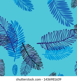 Tropical Vector Background Postcard Tree Leaves Stock Vector (Royalty ...