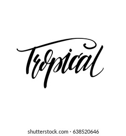 Tropical Vector Lettering: vector de stock (libre de regalías ...