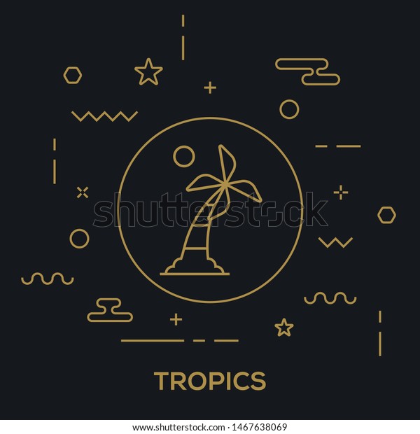 Tropics Illustration Icon Concept Stock Vector (Royalty Free ...