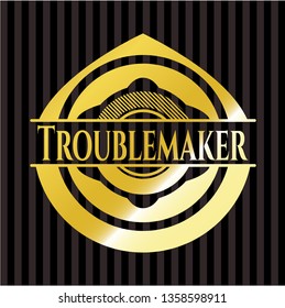 Troublemaker Golden Emblem Stock Vector (Royalty Free) 1358598911 ...