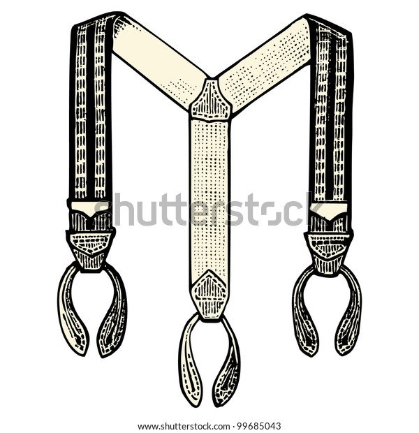 Trouser Braces Vintage Engraved Illustration Catalog Stock Vector ...
