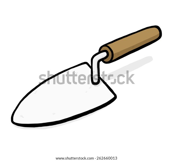 Trowel Cartoon Vector Illustration Hand Drawn 스톡 벡터(로열티 프리) 262660013 ...