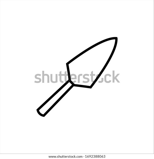 Trowel Icon Outline Style Vector Your Stock Vector (Royalty Free ...