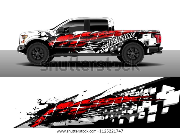 Embalaje vectorial de cierre de camiones y automóviles, Diseño gráfico ...