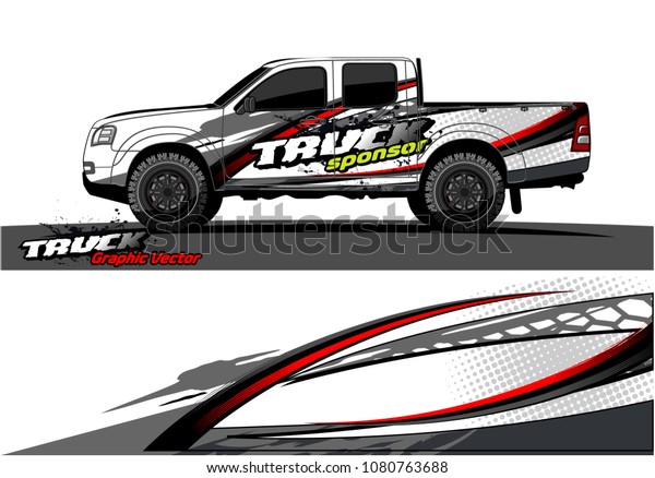 Truck Car Graphic Vector Simple Curved Stock Vector (Royalty Free ...