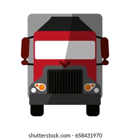 Truck Flat Illustration Shadow Stock Vector (Royalty Free) 658431970 ...