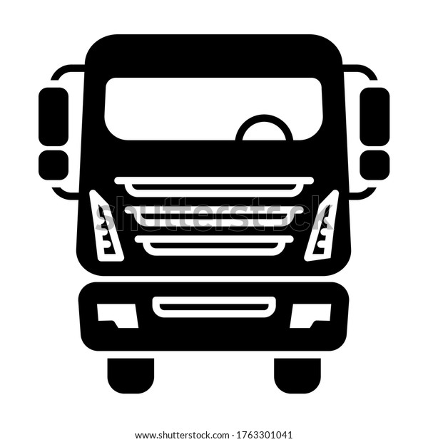 Truck Front View Icon Vector Design Stock Vector (Royalty Free ...