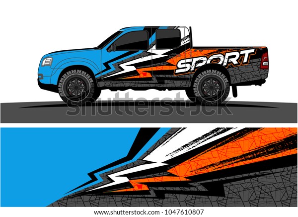Truck Graphic Vector Kit Racing Background Stock Vector (Royalty Free ...