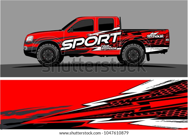 Truck Graphic Vector Kit Racing Background Stock Vector (Royalty Free ...