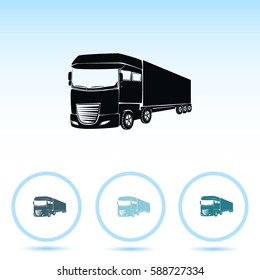 Truck Icon Lorry Symbol Stock Vector (Royalty Free) 588727334 ...