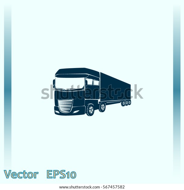 Truck Icon Lorry Symbol Stock Vector (Royalty Free) 567457582 ...