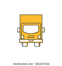 Truck Icon Yellow Theme Design Stock Vector (Royalty Free) 1812276766 ...