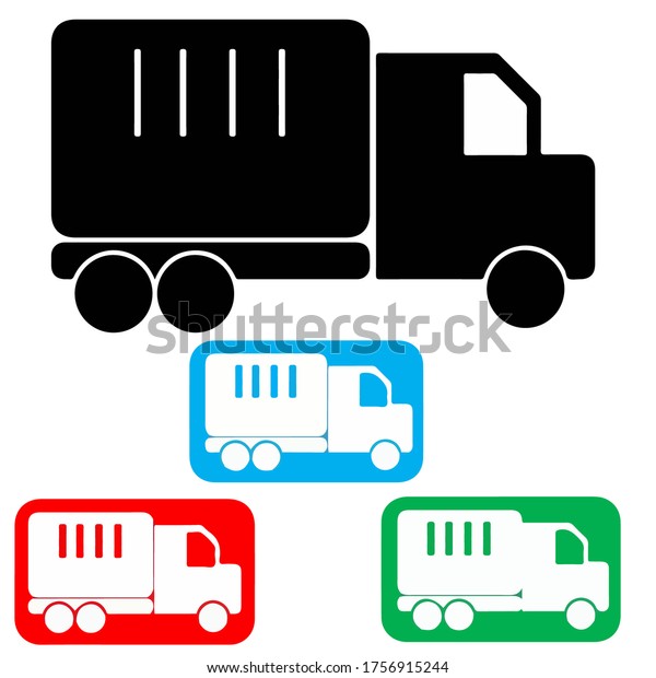 Truck Icons Multiple Colors Vector Illustration Stock Vector (Royalty ...