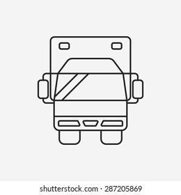Truck Line Icon Stock Vector (Royalty Free) 287205869 | Shutterstock