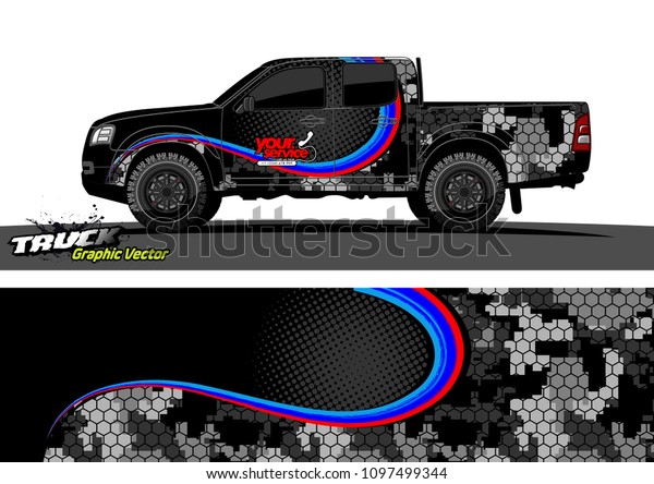 Truck Livery Design Vector Abstract Background Stock Vector (Royalty ...