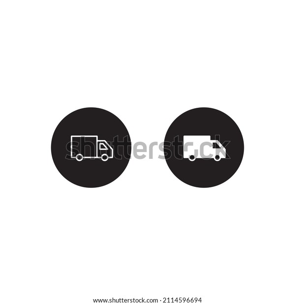 Truck Lorry Icon Vector Isolated On Stock Vector (Royalty Free ...