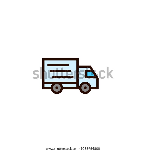 Truck Moving Icon Relocation Delivery Conceptsimple Stock Vector ...
