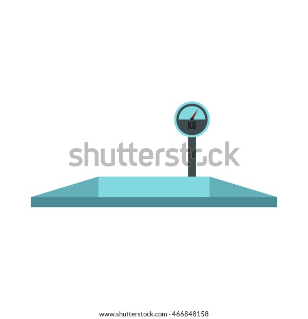 Truck Scales Icon Flat Style Isolated Stock Vector (Royalty Free ...