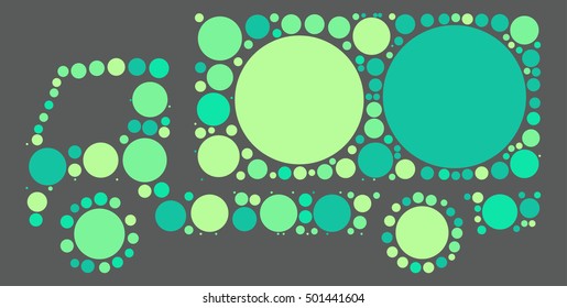 Truck Shape Vector Design By Color Stock Vector (Royalty Free ...