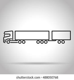Truck Trailer Icon Stock Vector (Royalty Free) 488050768 | Shutterstock