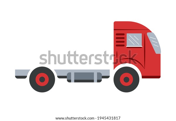 Truck Without Body Car Chassis Cab Stock Vector (Royalty Free ...