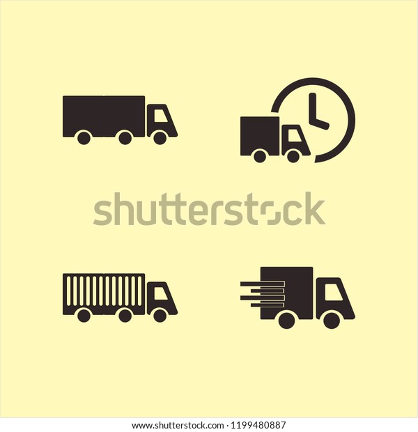 Trucking Icon Trucking Vector Icons Set Stock Vector (Royalty Free ...