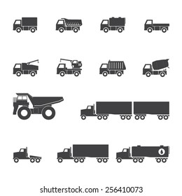 Trucks Icons Set Stock Vector (Royalty Free) 256410073 | Shutterstock