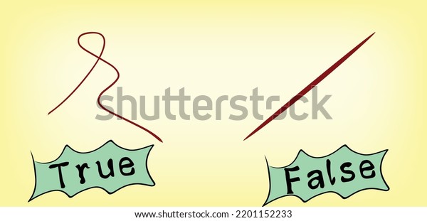 True False Education Symbol Yellow Background Stock Vector (Royalty ...